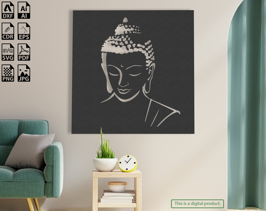 Buddha Portrait DXF File for Laser and Plasma Cut - Svg and Png Files ...
