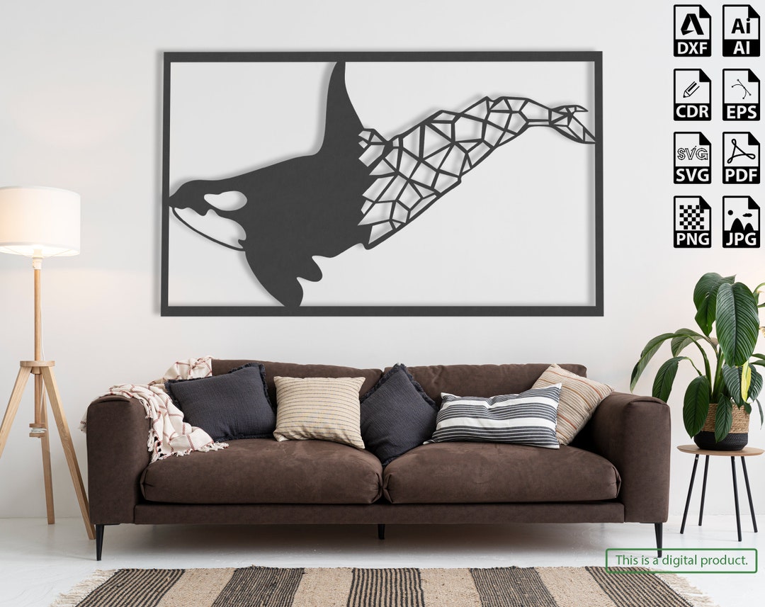 Whale Portrait DXF File for Laser and Plasma Cut - Svg and Png Files ...