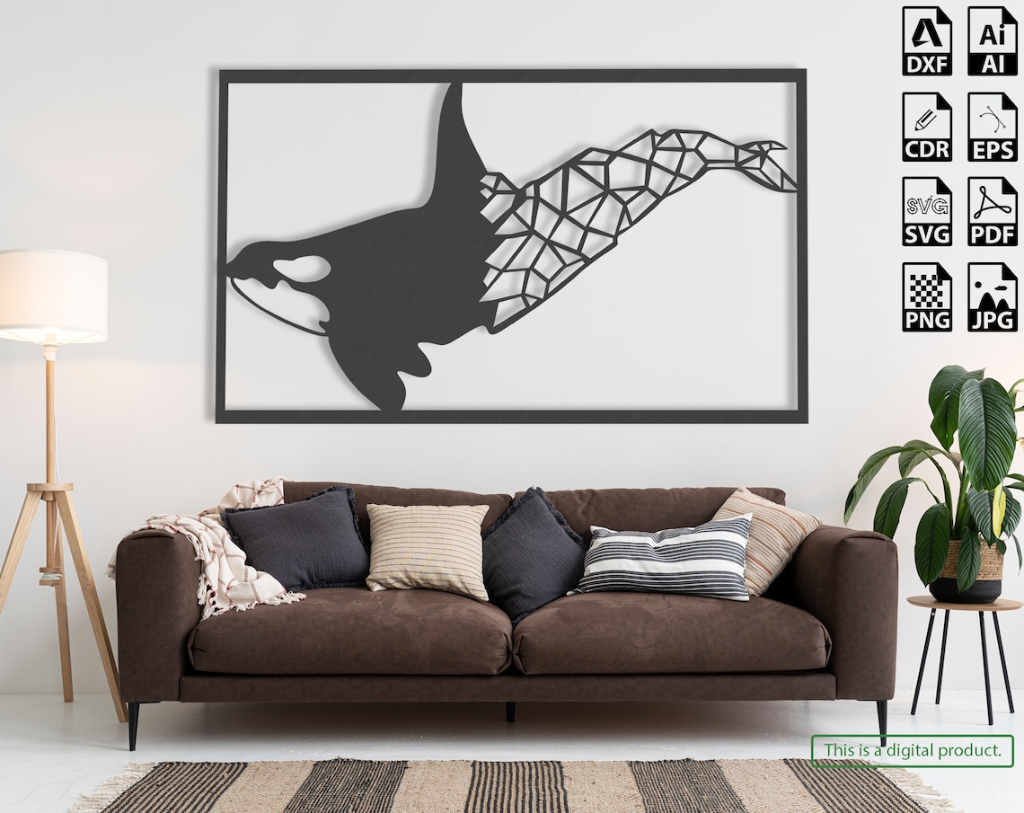 Whale Portrait DXF File for Laser and Plasma Cut - Svg and Png Files ...