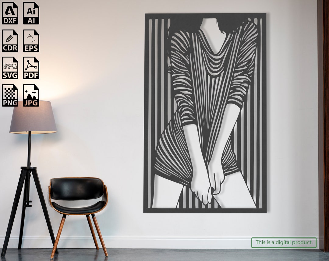 Woman Body Portrait DXF File for Laser and Plasma Cut - Svg and Png ...