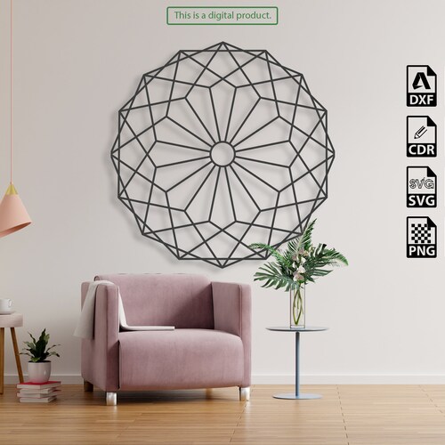 Hexagon Vortex Geometric Design DXF File for Laser and Plasma - Etsy