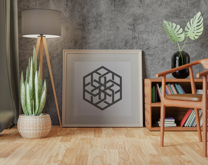 Geometric Hexagon Design DXF File for Laser and Plasma Cut - Svg and ...