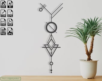 Geometric Deer Portrait DXF File for Laser and Plasma Cut Svg and Png Files for Prints Ai and ...