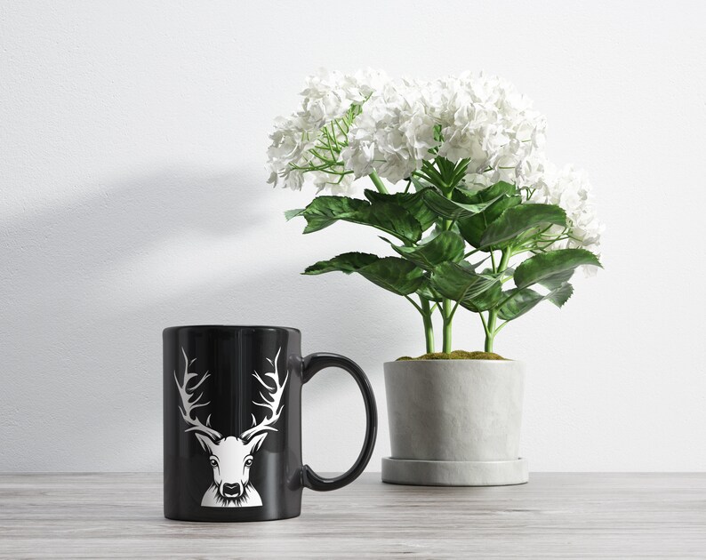 Deer Portrait DXF File for Laser and Plasma Cut Svg and Png Files for Prints Ai and Cdr Files ...