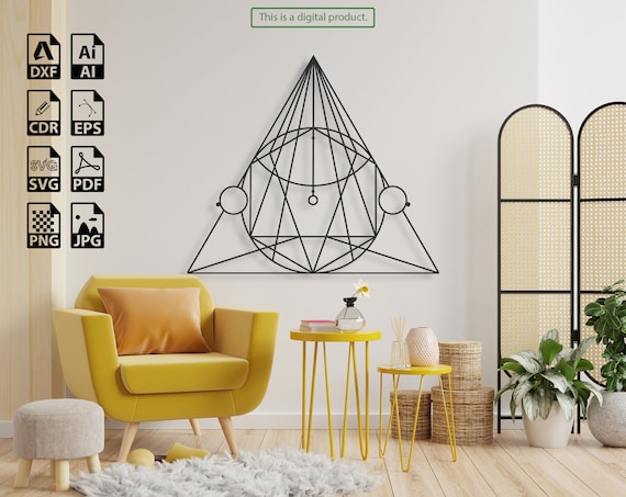 Geometric Triangle Design DXF File for Laser and Plasma Cut | Etsy