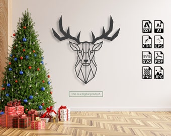 Geometric Wolf Portrait DXF File for Laser and Plasma Cut | Etsy