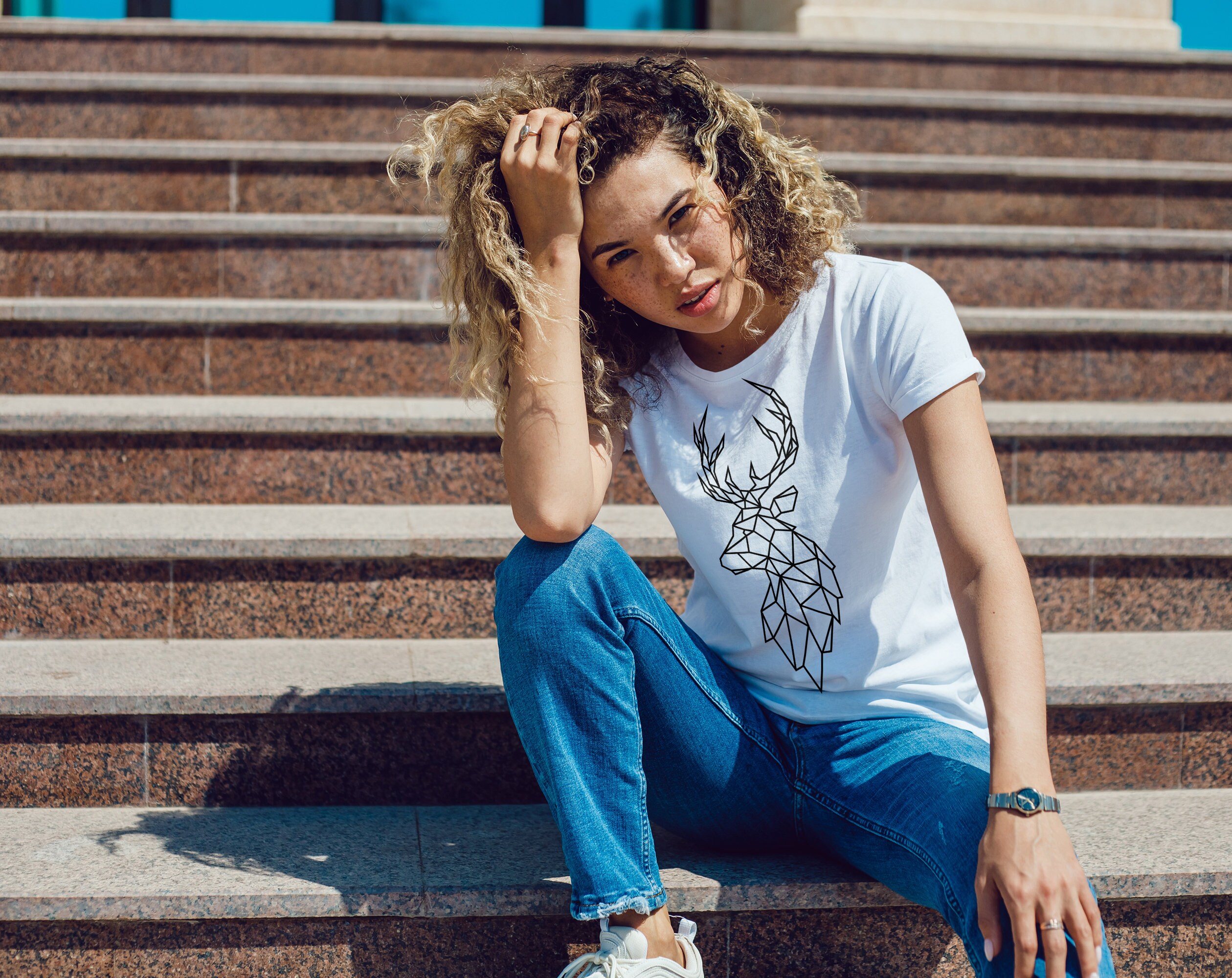 Geometric Deer Portrait DXF File for Laser and Plasma Cut - Etsy