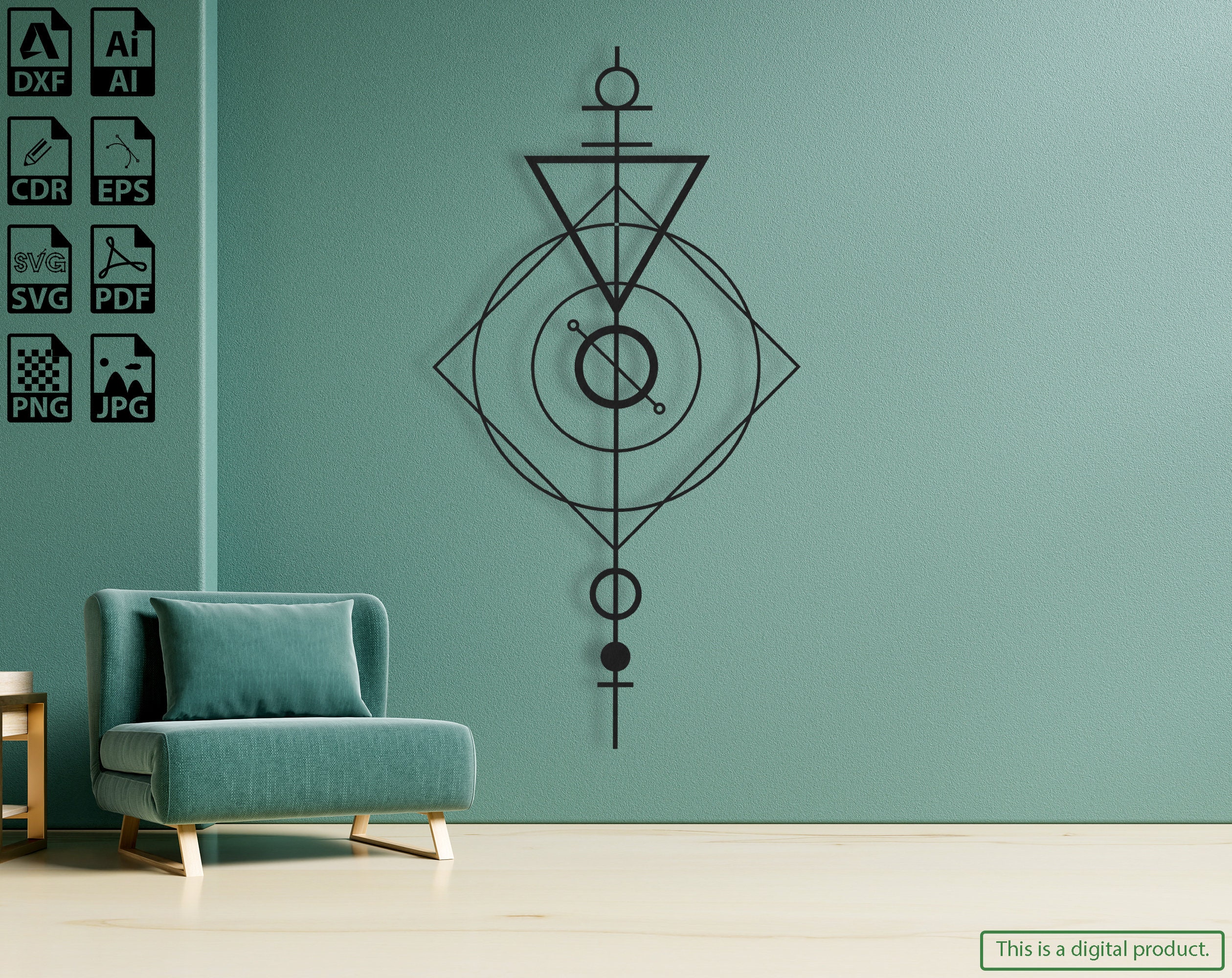 Mystic Sacred Geometry Design DXF File for Laser and Plasma Cut Svg and ...