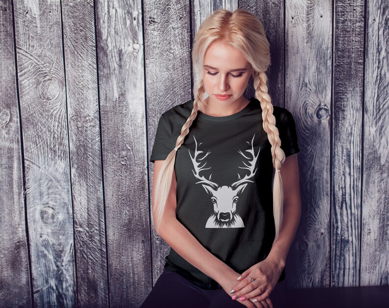 Deer Portrait DXF File for Laser and Plasma Cut Svg and Png Files for Prints Ai and Cdr Files ...