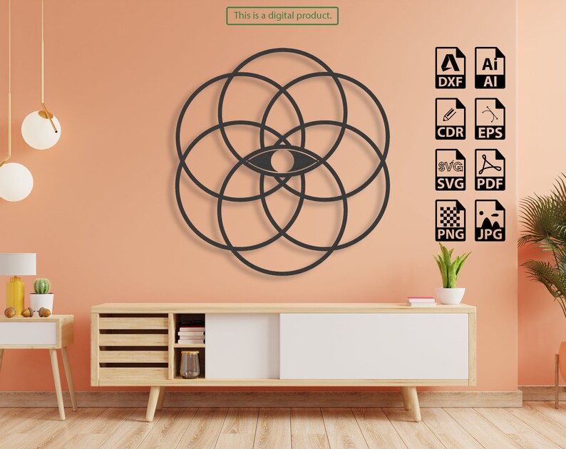 Sacred Eye Geometric Design DXF File for Laser and Plasma Cut - Etsy