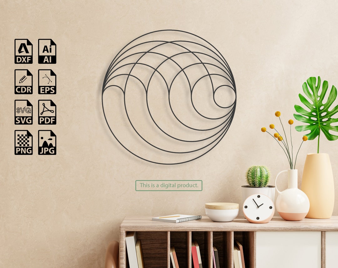 Sacred Circles Geometric Design DXF File for Laser and Plasma Cut Svg ...