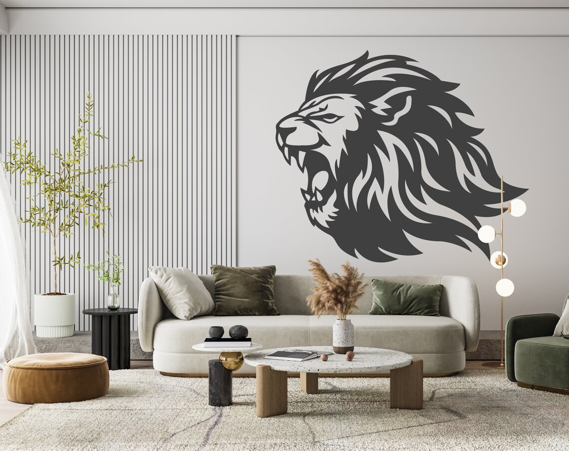 Lion Portrait DXF File for Laser and Plasma Cut Svg and Png - Etsy