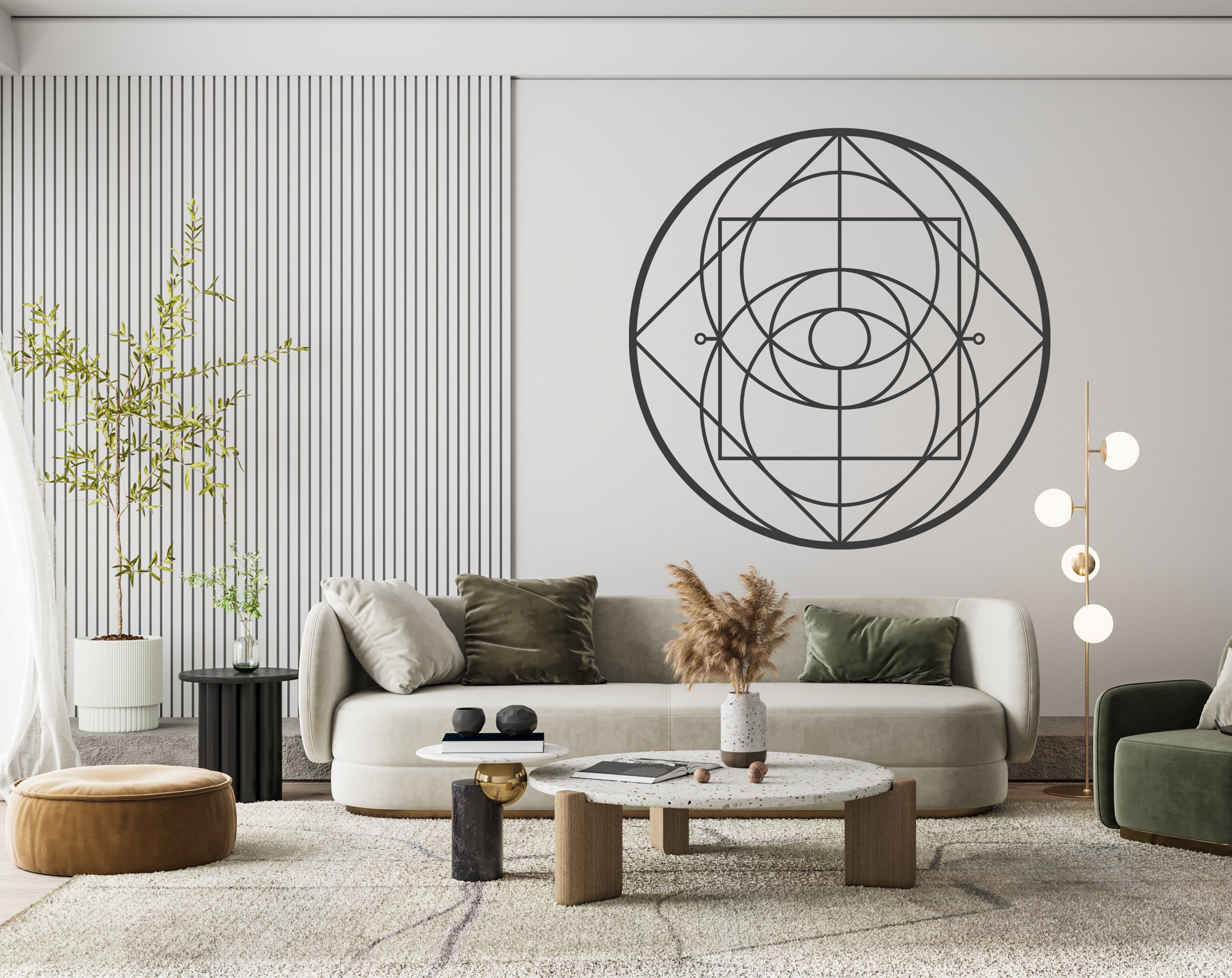 Geometric Circle Eye Design DXF File for Laser and Plasma Cut - Svg and ...