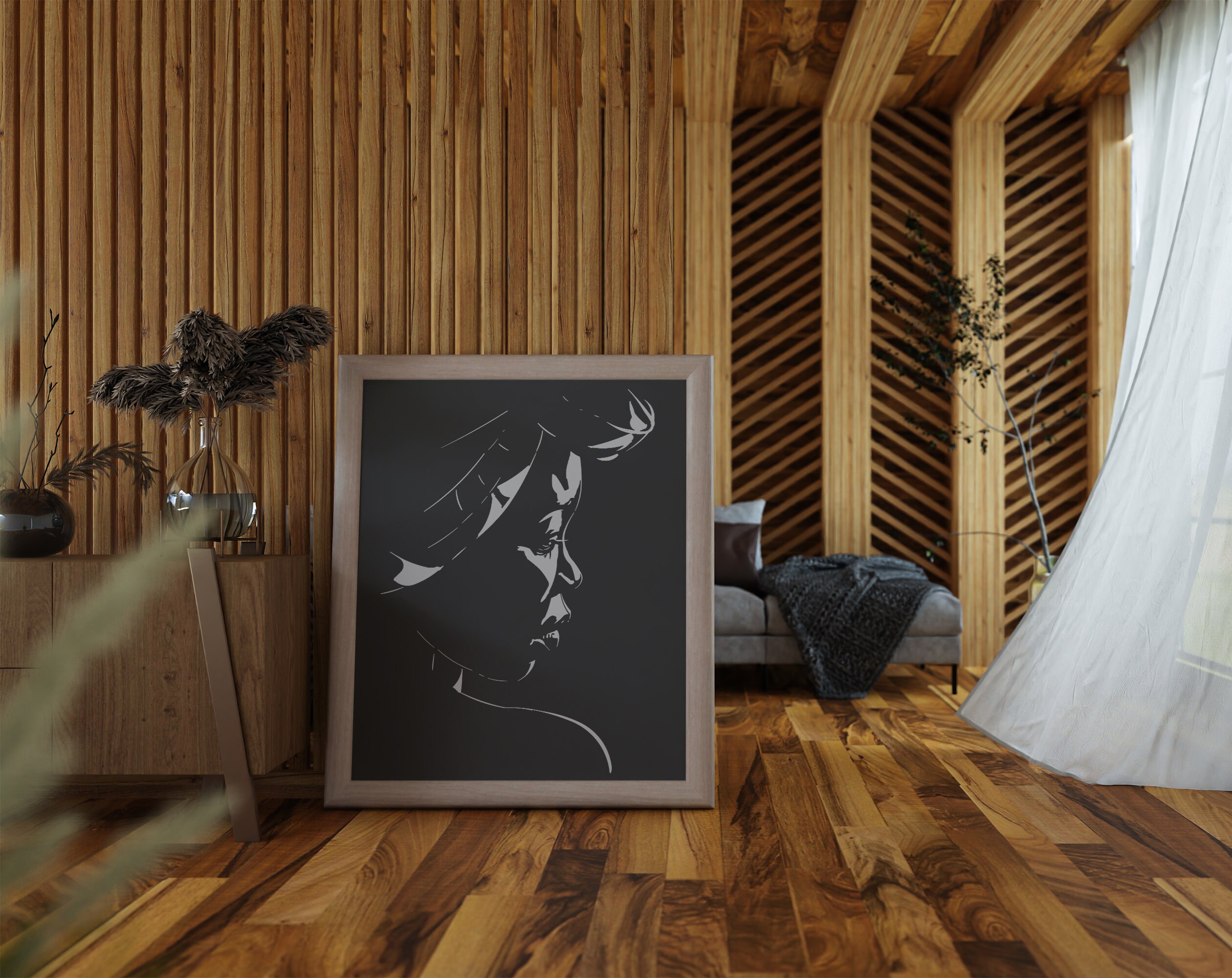 African Woman Face Portrait DXF File for Laser and Plasma Cut - Svg and ...