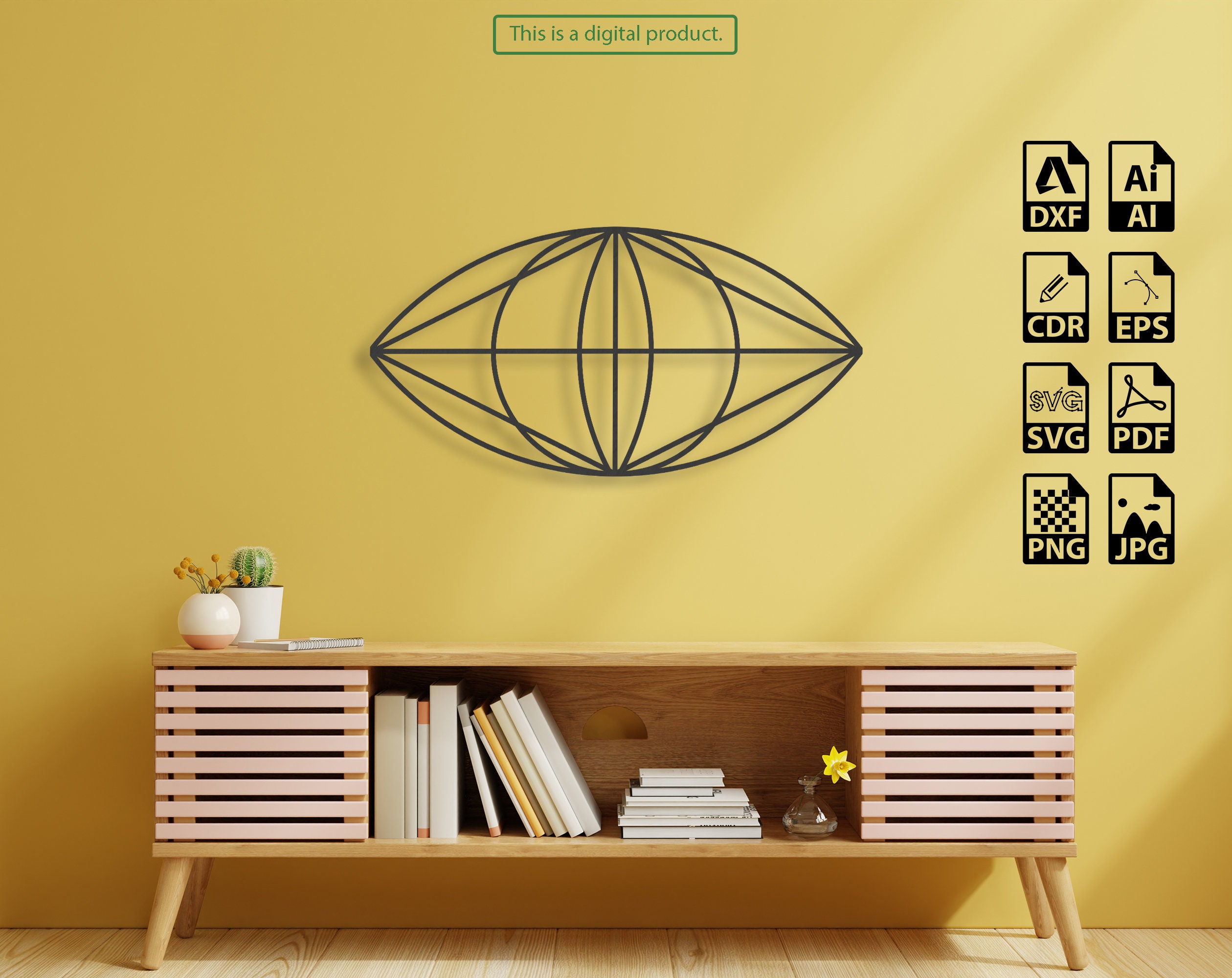 Geometric Eye Design DXF File for Laser and Plasma Cut Svg - Etsy