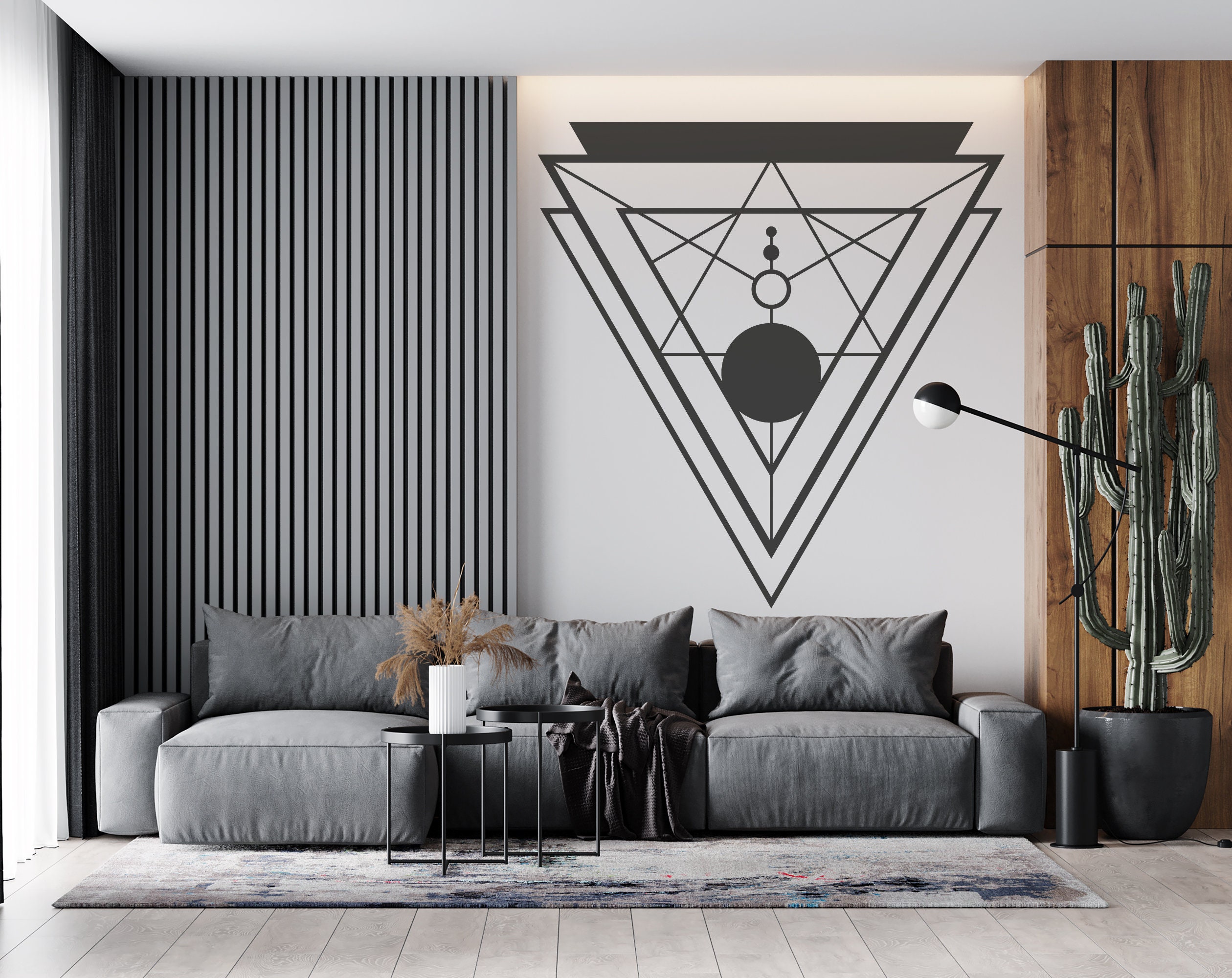 Geometric Inverted Triangle Design DXF File for Laser and Plasma Cut ...