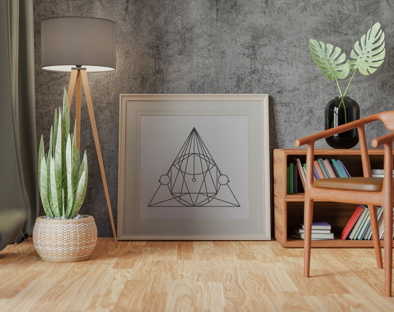 Geometric Triangle Design DXF File for Laser and Plasma Cut Svg and Png ...