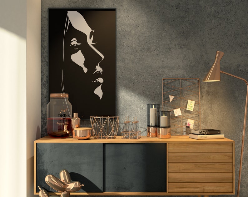 Woman Face Portrait DXF File for Laser and Plasma Cut - Svg and Png ...