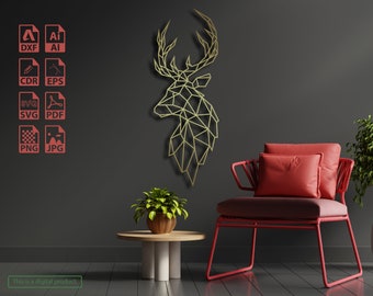 Geometric Ram Portrait DXF File for Laser and Plasma Cut Svg - Etsy