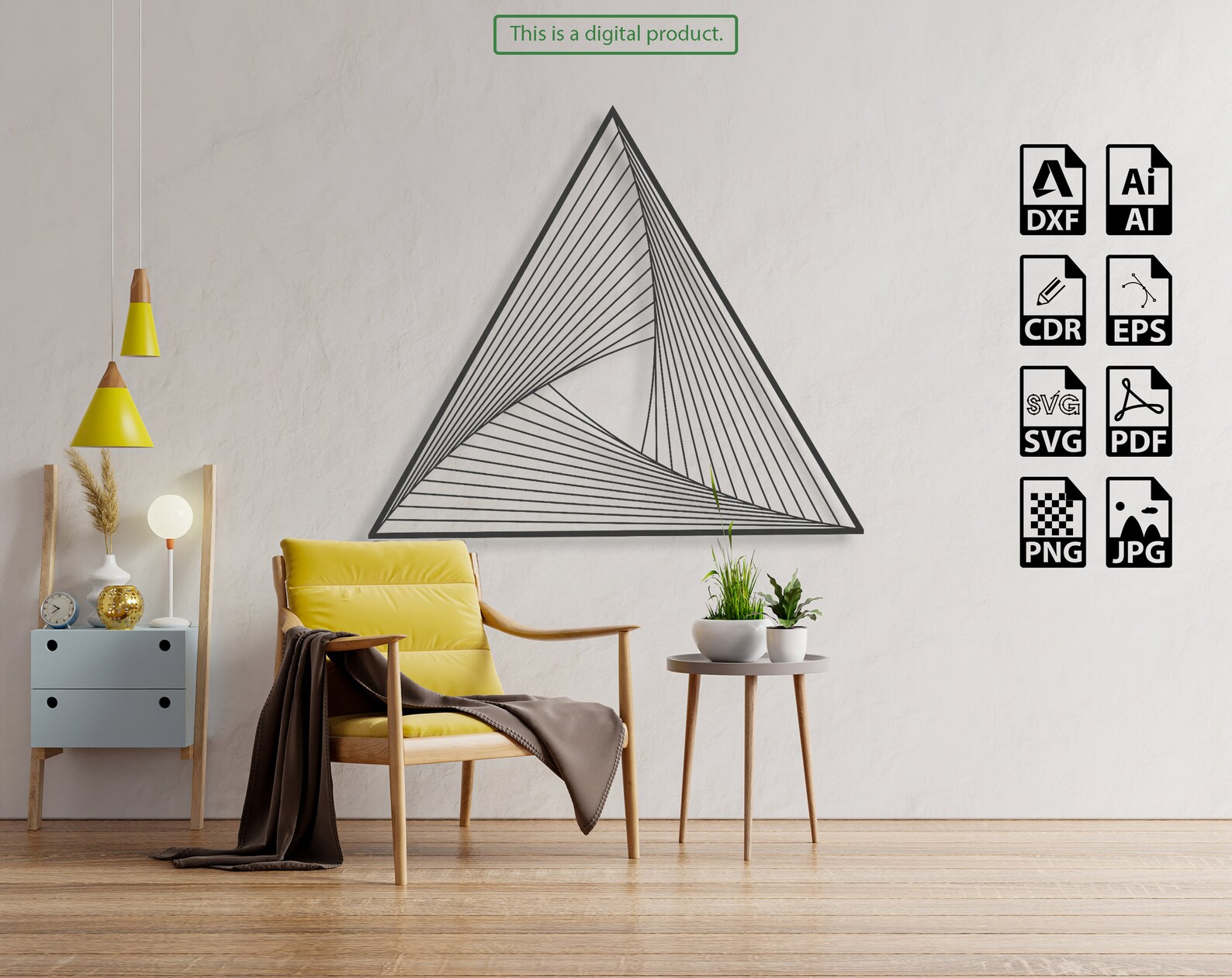 Triangle Vortex Geometric Design DXF File for Laser and Plasma | Etsy