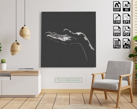 Hand Portrait DXF File for Laser and Plasma Cut Svg and Png - Etsy