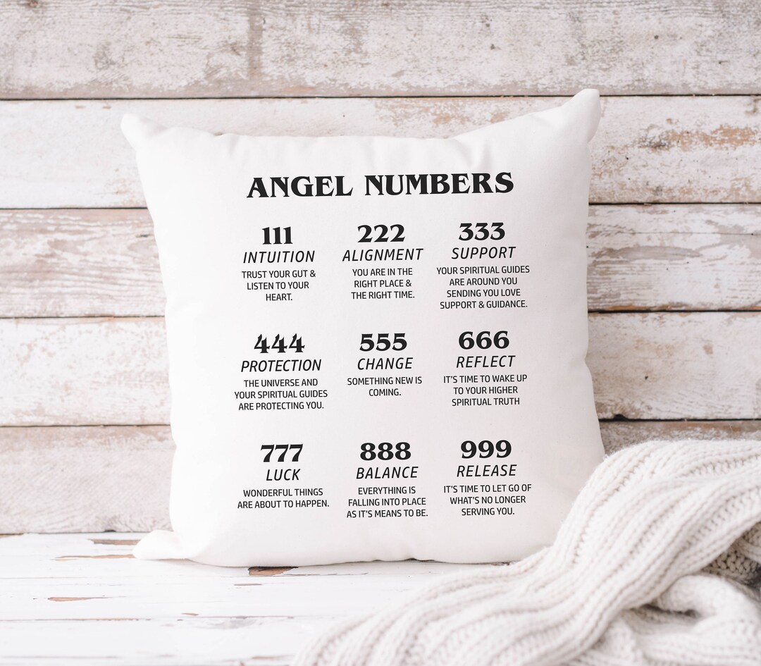 Angel Number Pillow VSCO Dorm Pillow Angel Numbers College Dorm Decor ...