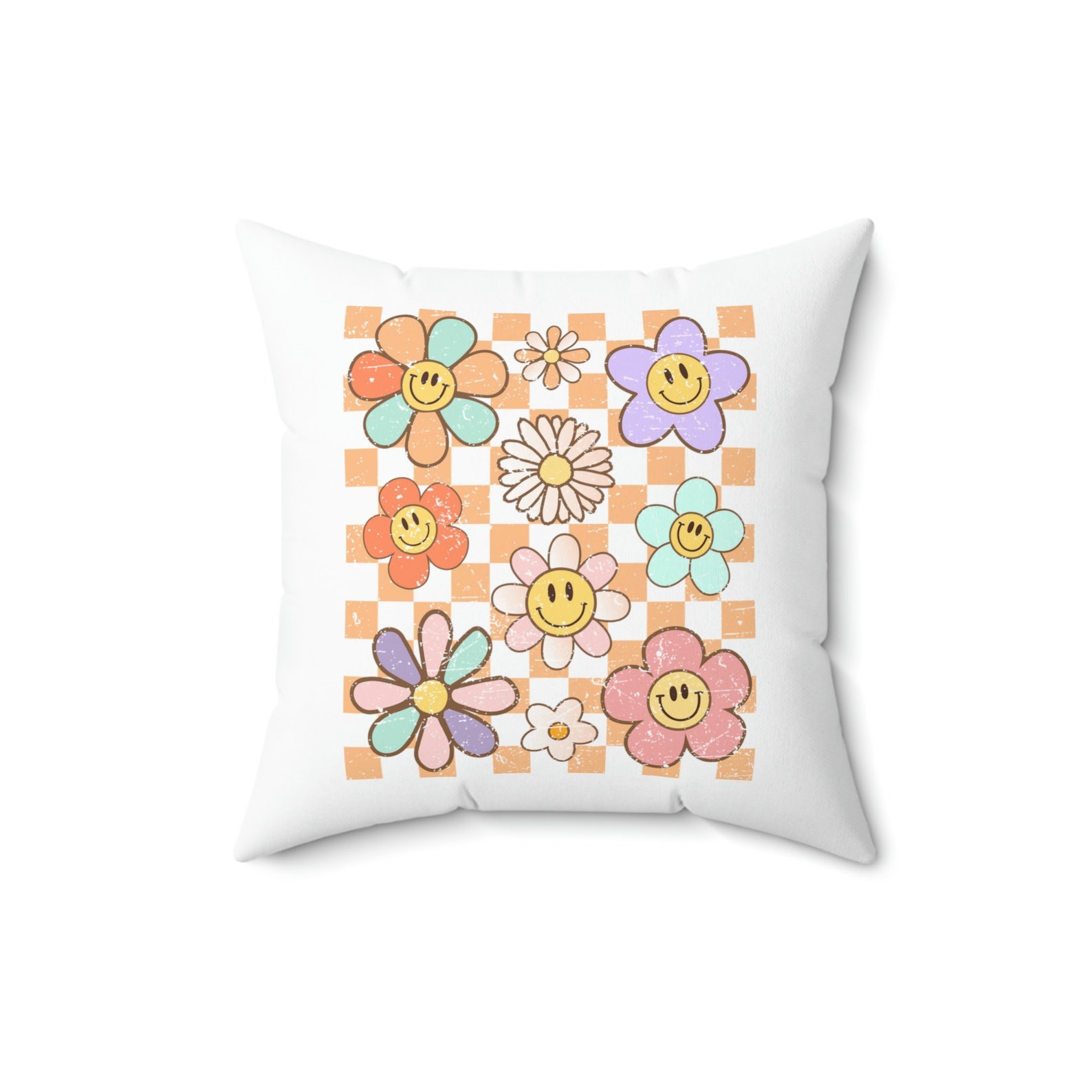 Retro Checkered Pillow VSCO Room Decor VSCO Girl Preppy Dorm Y2K Room ...