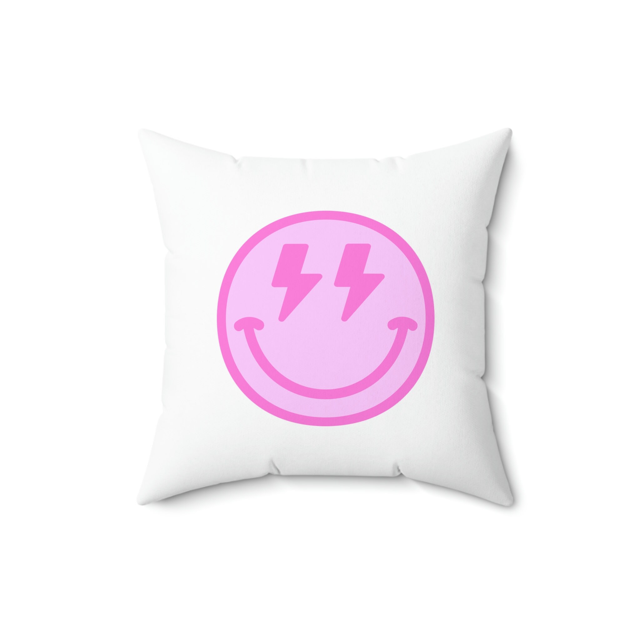 Retro Lightning Bolt Smile Pillow VSCO Girl Room Decor Preppy Dorm Y2K ...