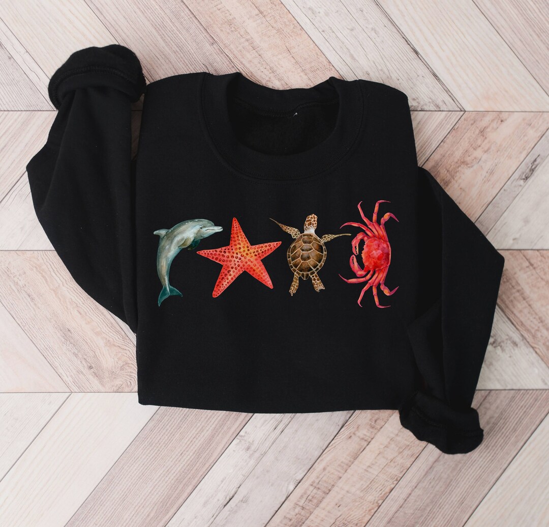Crustaceancore Aesthetic Shirt Crustacean Core Surf Sweatshirt ...