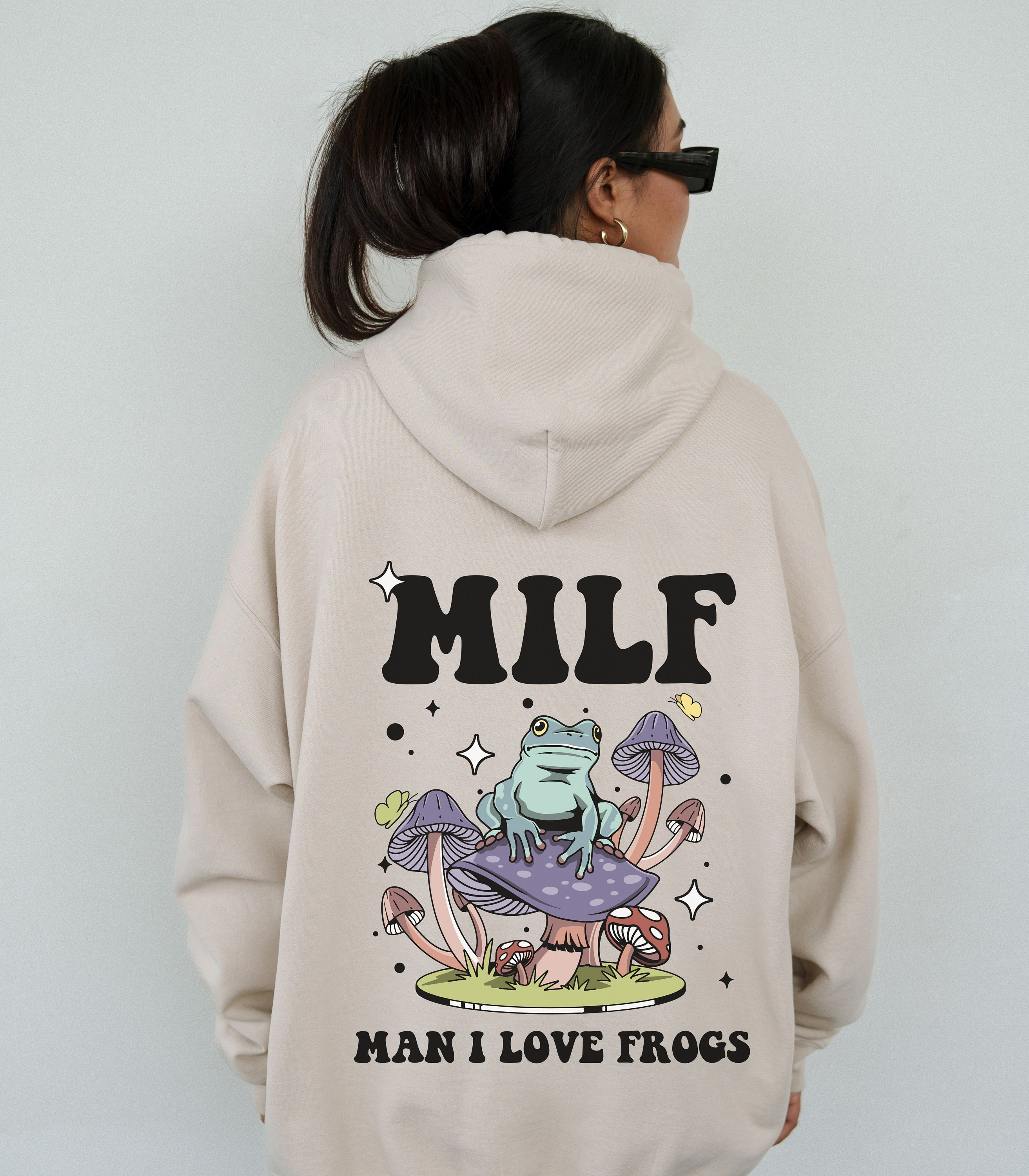 Milf Frog Hoodie Man I Love Frogs Cottagecore Hoodie Goblincore Shirt Frog Hoodie Milf Shirt ...