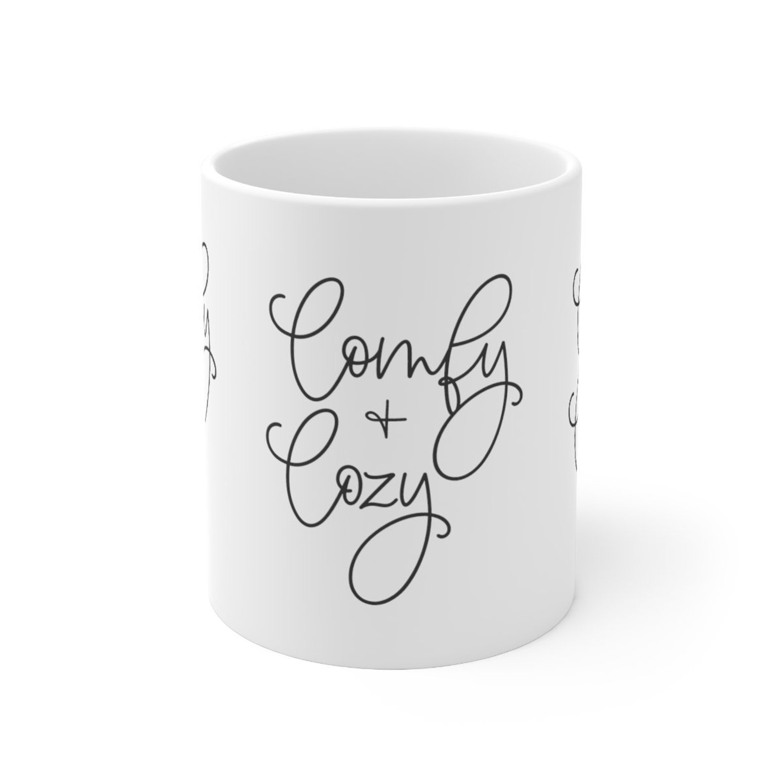 Comfy and Cozy Mug Cozy Season Coffee Mug Minimalist Coffee Mug Winter ...