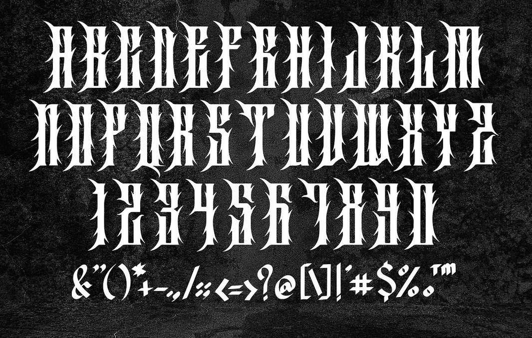 Death Metal Font for Your Dark Designs, Black Metal Font, Death Metal ...