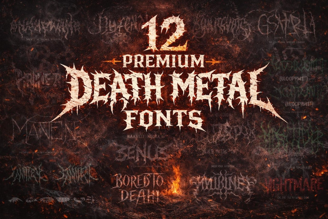 12+ Premium Death Metal Fonts for Your Dark Designs, Black Metal Font ...