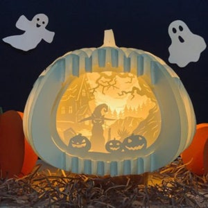 Diy 3 Pumpkin Lantern Template Bundle SVG PNG PDF - Halloween Lantern ...