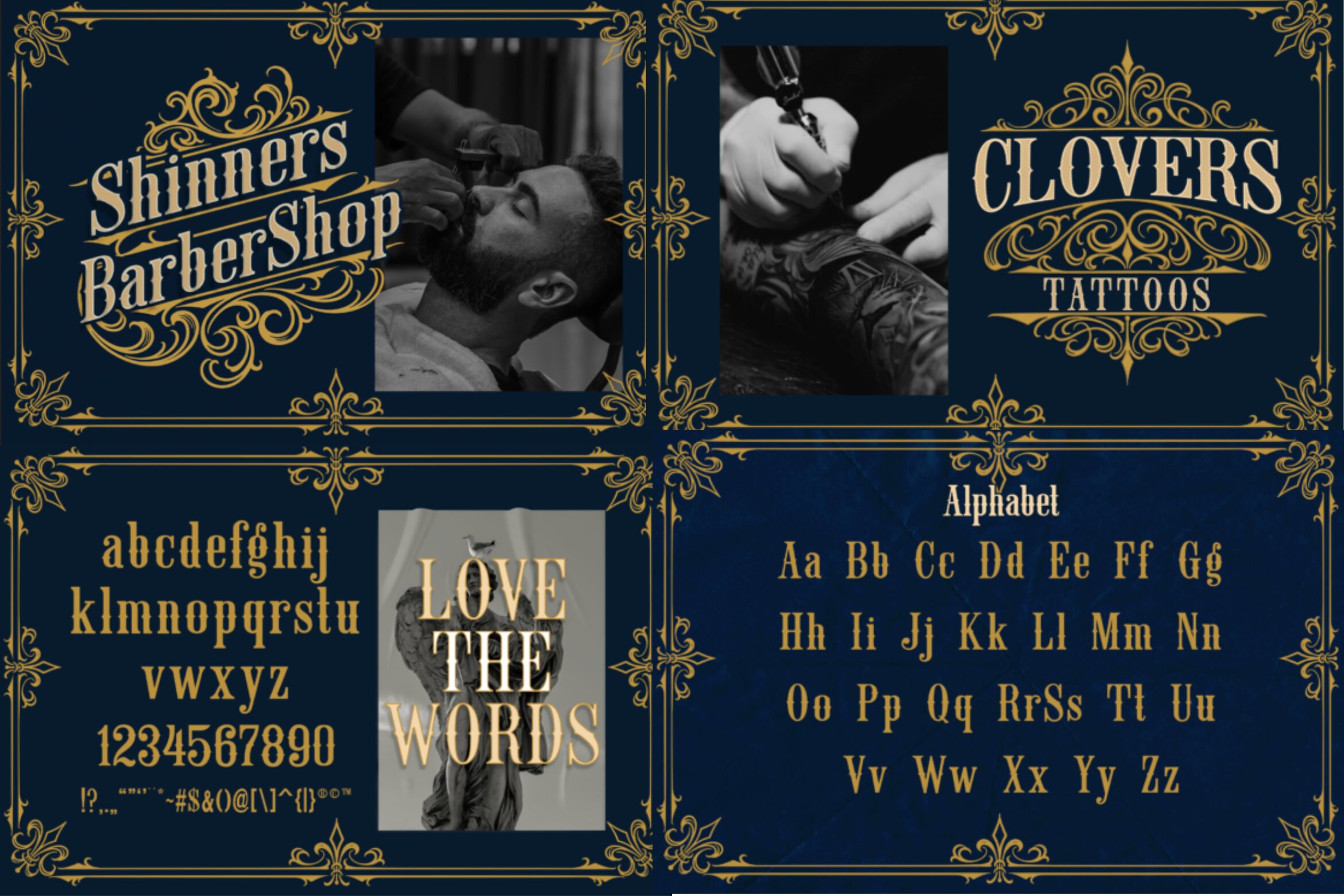 Vintage and Tattoo Font, Unique Font, Blackletter Font, Calligraphy ...