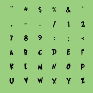 Grinch Font All Included Characters, Otf and Ttf, Christmas Alphabet ...