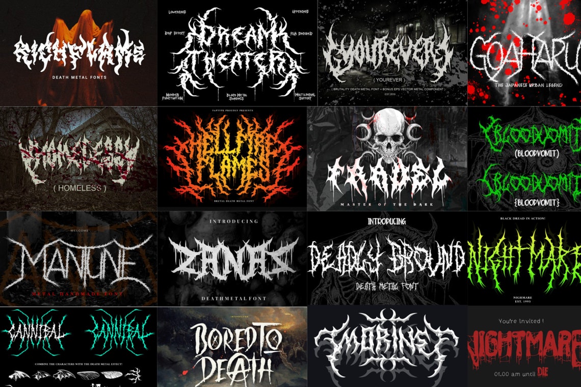 12+ Premium Death Metal Fonts for Your Dark Designs, Black Metal Font ...