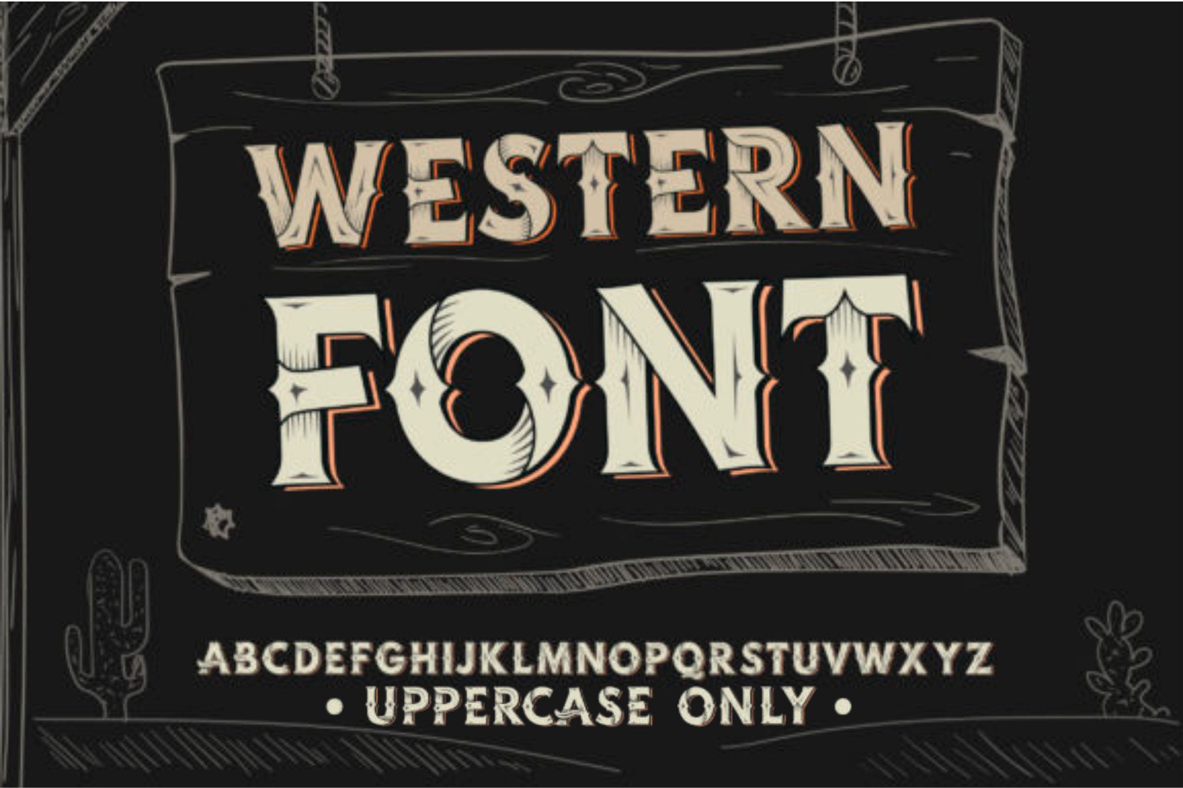 Western Font, Western Fonts Collection, Cowboy Font, Cowboy Font ...