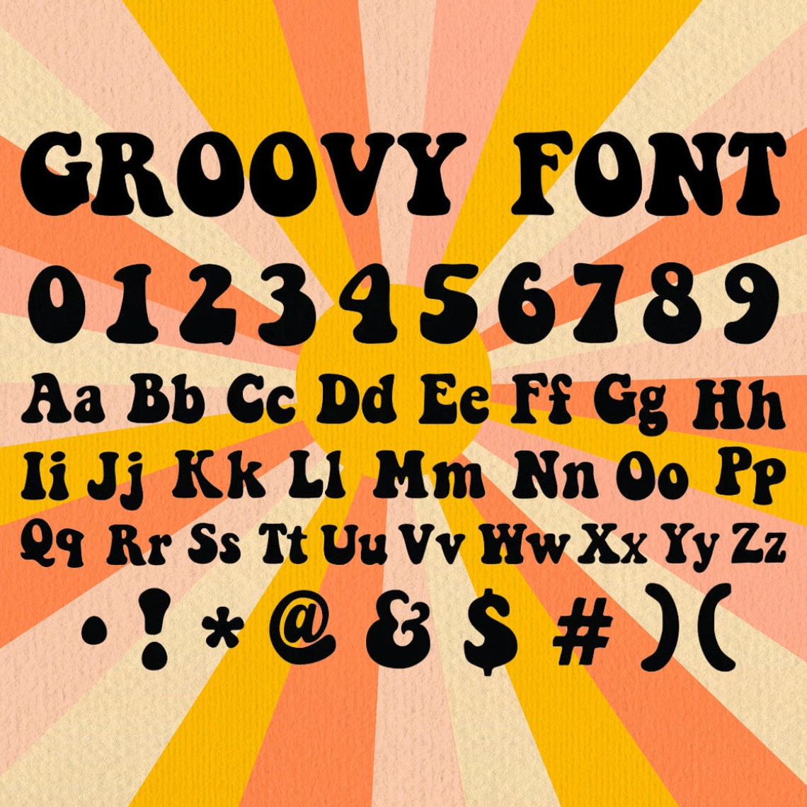Groovy Font Bundle, Retro Font, Cricut Font, Font for Cricut, 70s Font ...