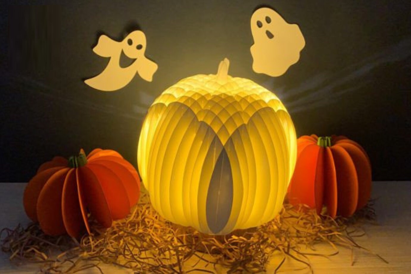 Diy 3 Pumpkin Lantern Template Bundle SVG PNG PDF - Halloween Lantern ...