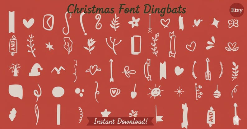 Christmas Font, Festive Holiday Typeface With Vintage Serifs & Bonus ...