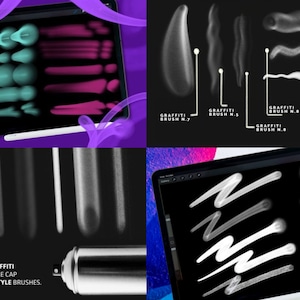 Procreate Graffiti Brushes, Handstyle Graffiti Procreate Brush Set,dope Tags Set, Procreate ...