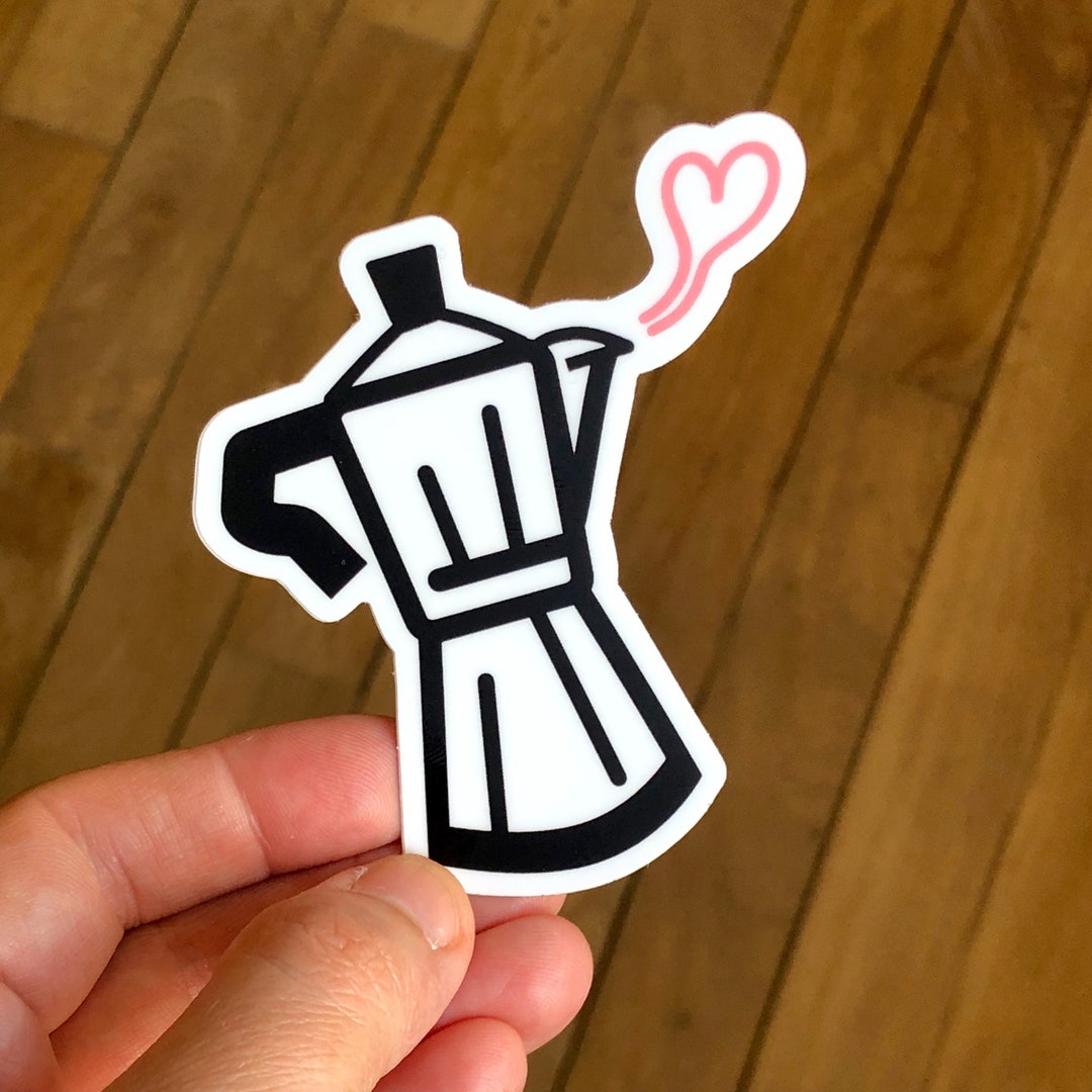 Coffee Moka Bialetti Sticker - Ideal Gift for Barista - Mug Sticker ...