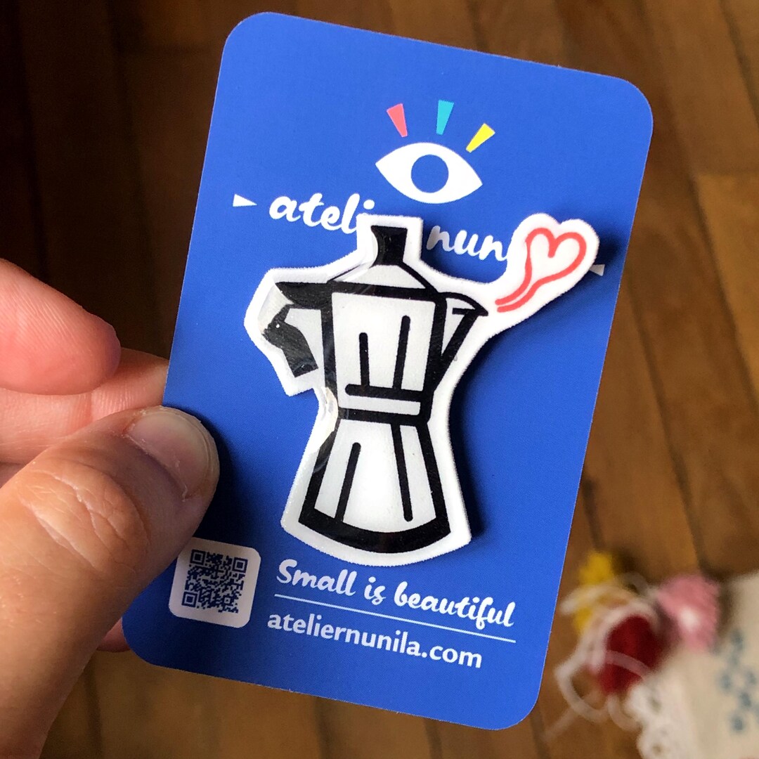 Coffee Lover Pin - Handcrafted Bialetti Moka Coffee Maker Accessory ...