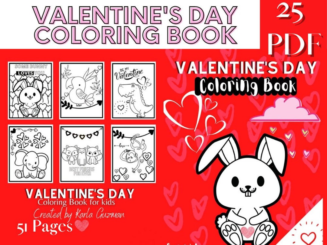 Valentine's Day Coloring Book for Kids: A Wonderful and Easy Coloring ...