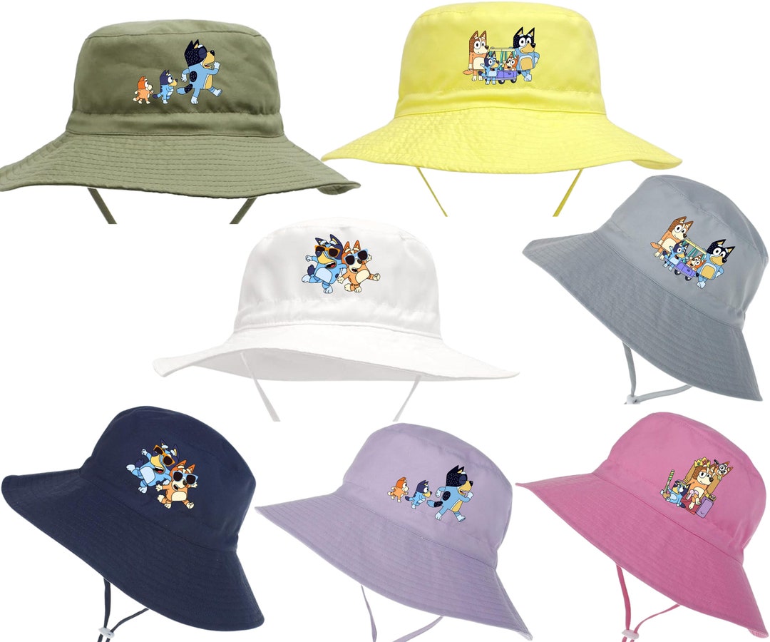 Unisex Custom Bluey Themed Infant and Toddler Sun Hat Wackadoo Summer ...