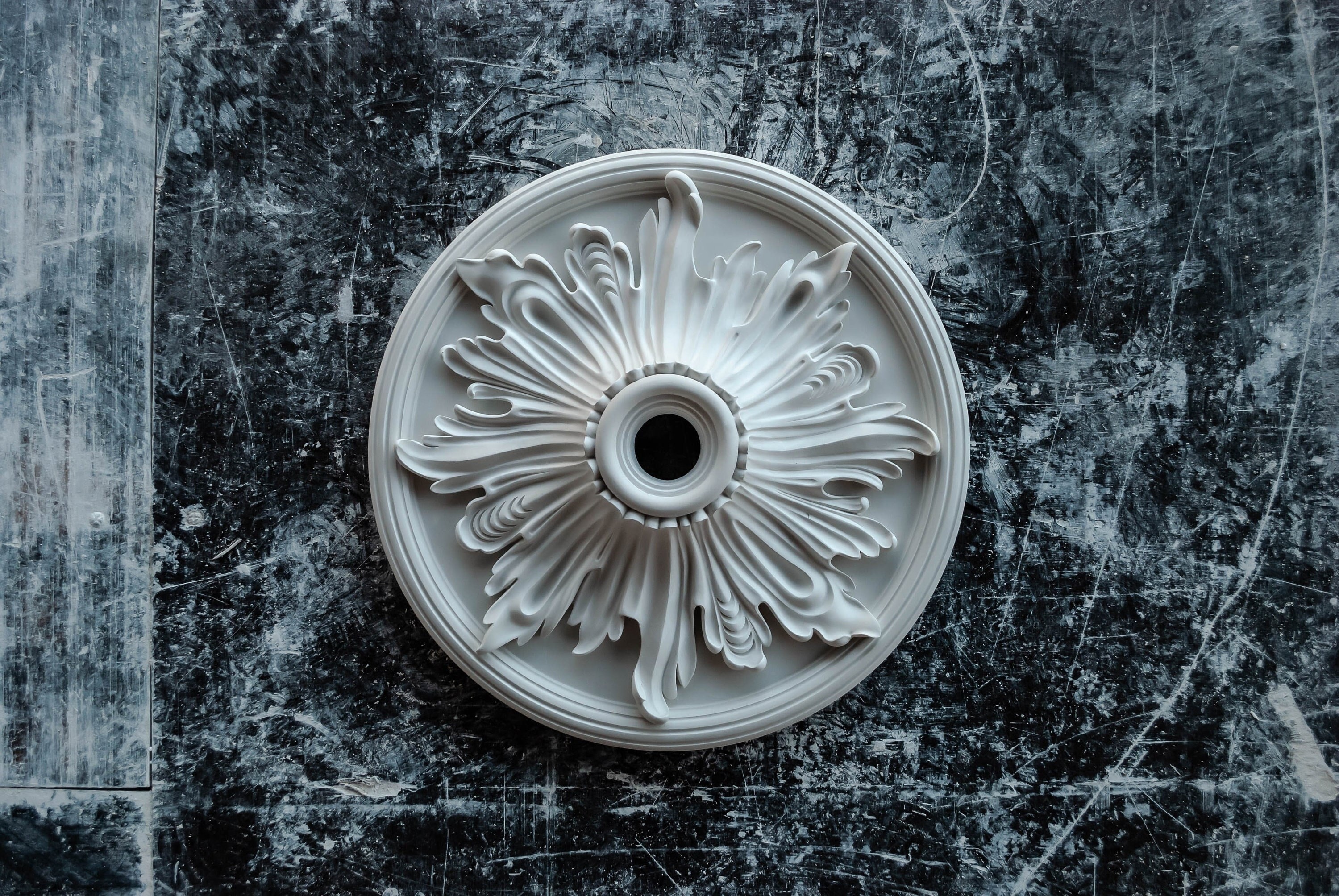 20" Baroque Style Plaster Ceiling Medallion, for Light Fixtures, for ...
