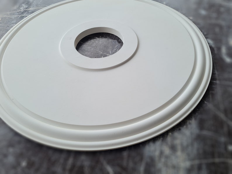 Sleek and Minimalist: Modern Plaster Ceiling Medallion With Clean Line ...