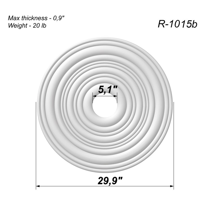 Modern Plaster Ceiling Medallion With Wave Patterns - Etsy