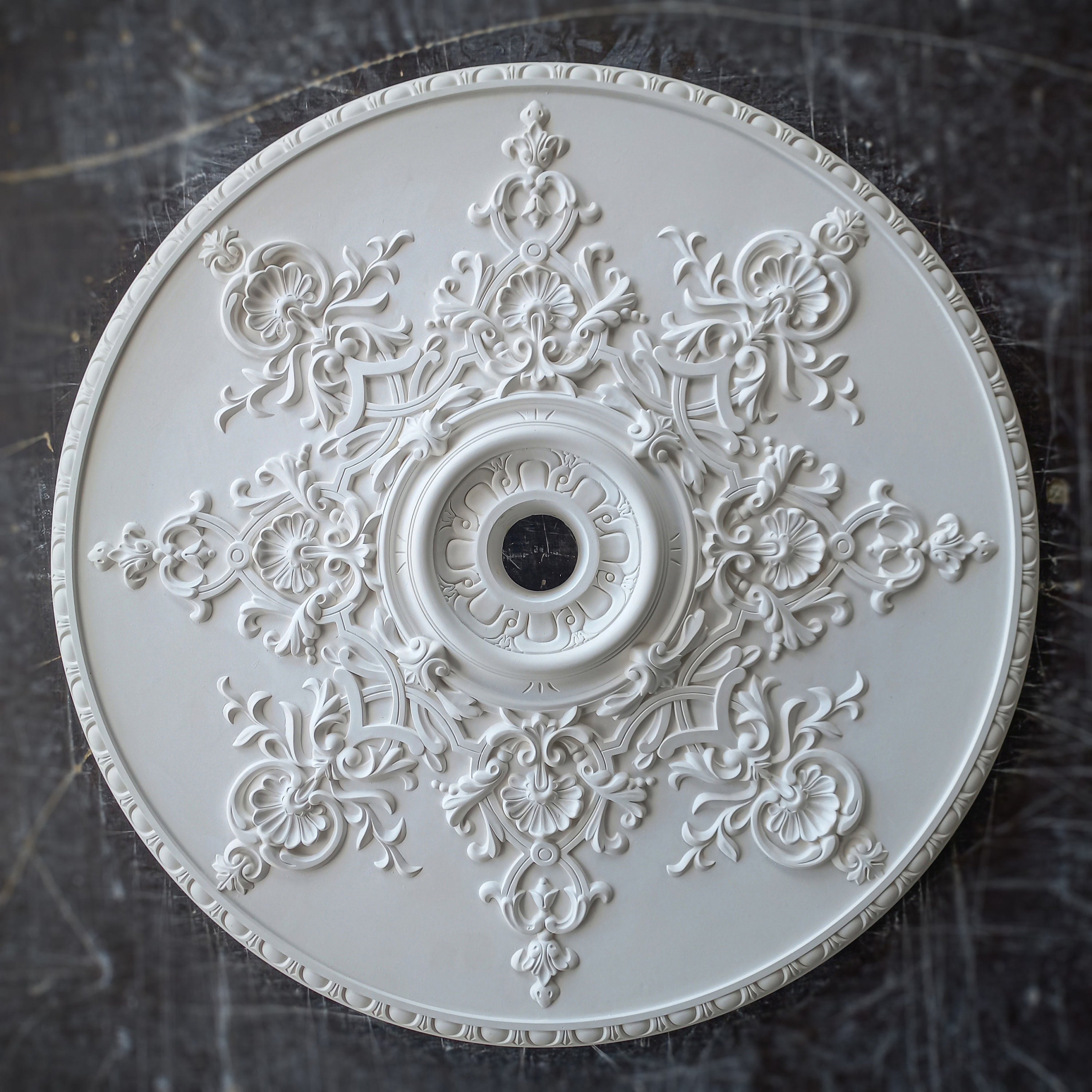 28 Art Deco Ceiling Medallion With Curves and Flowers - Etsy